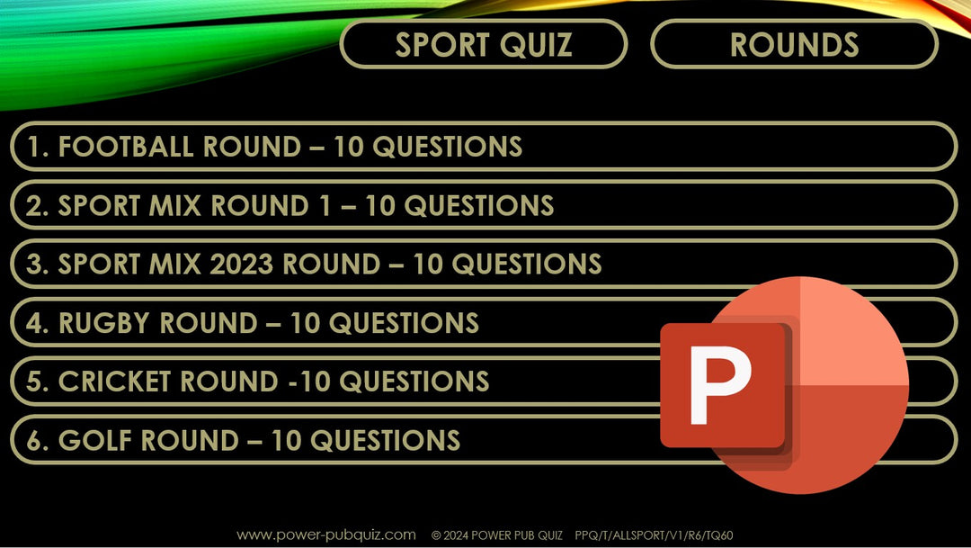 Ready Made Sports Quiz – Power Pub Quiz