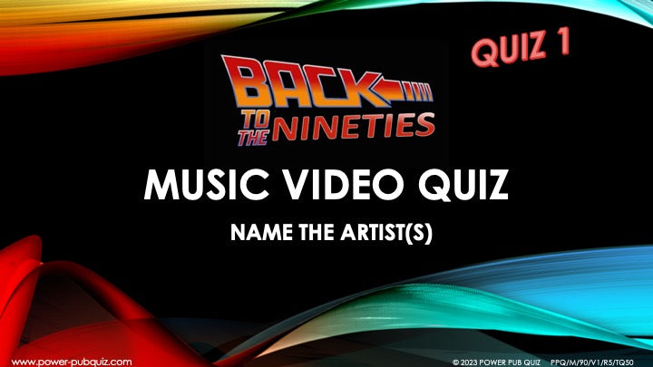 Ready Made 1990's Music Quiz – Power Pub Quiz